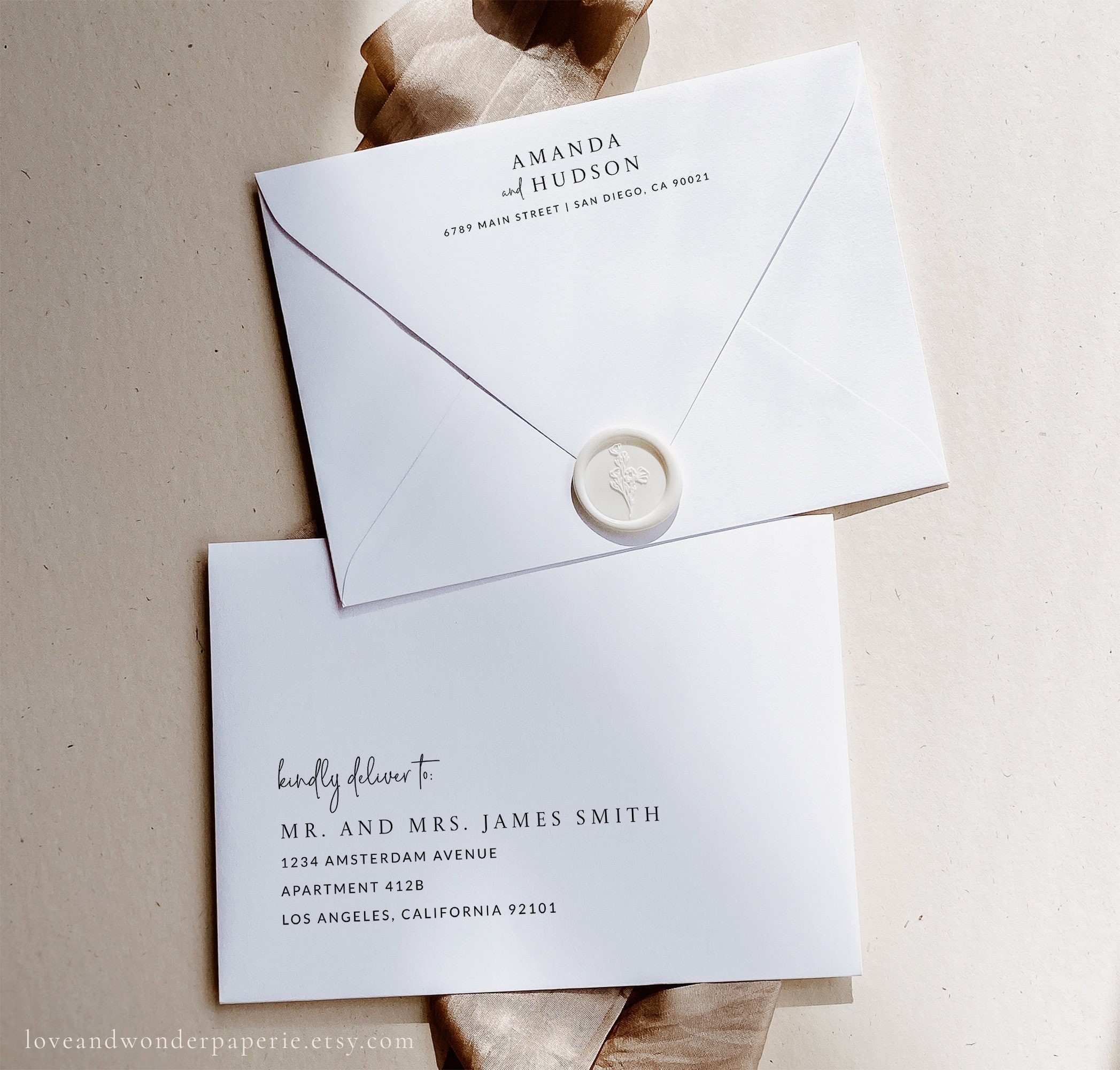 Wedding Envelope Address Template, Printable Envelope Template ...