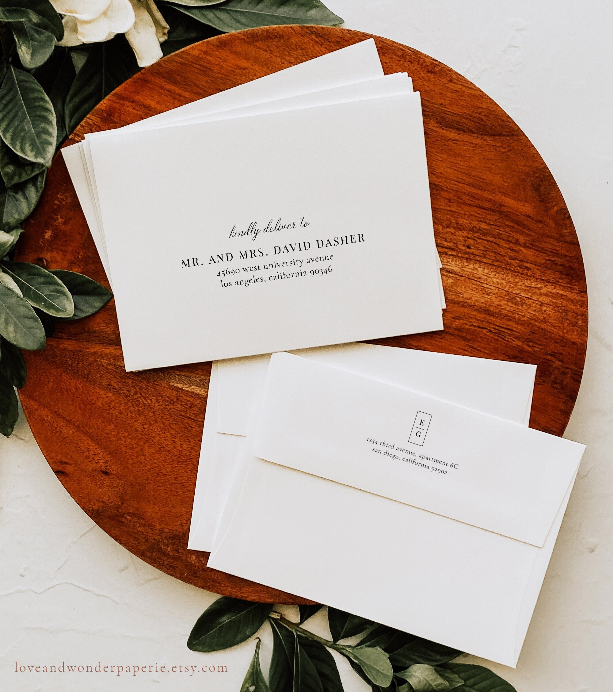 Wedding Envelope Addressing Template, Printable Address Template, Guest ...