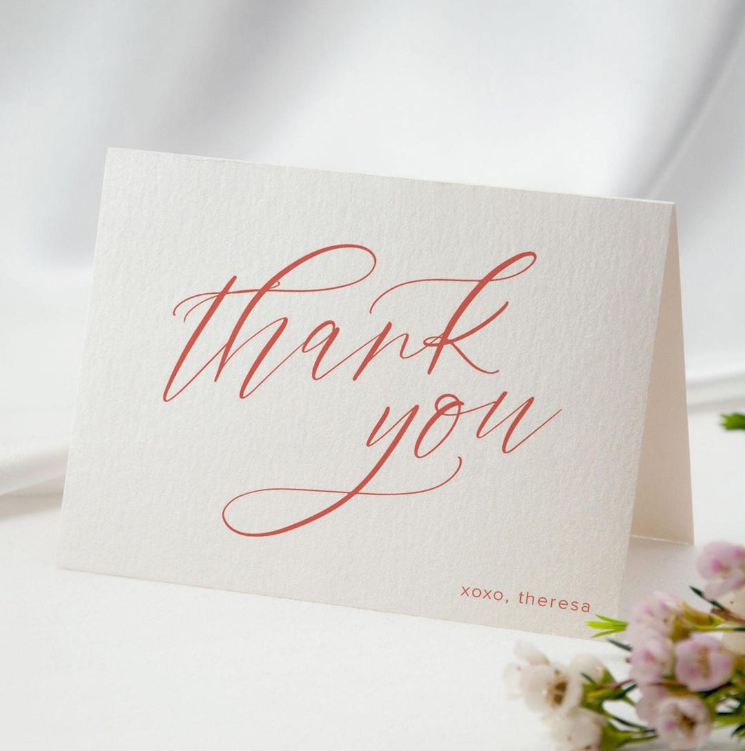 Personal Thank You Cards, Personalized Stationery, Custom Thank You ...