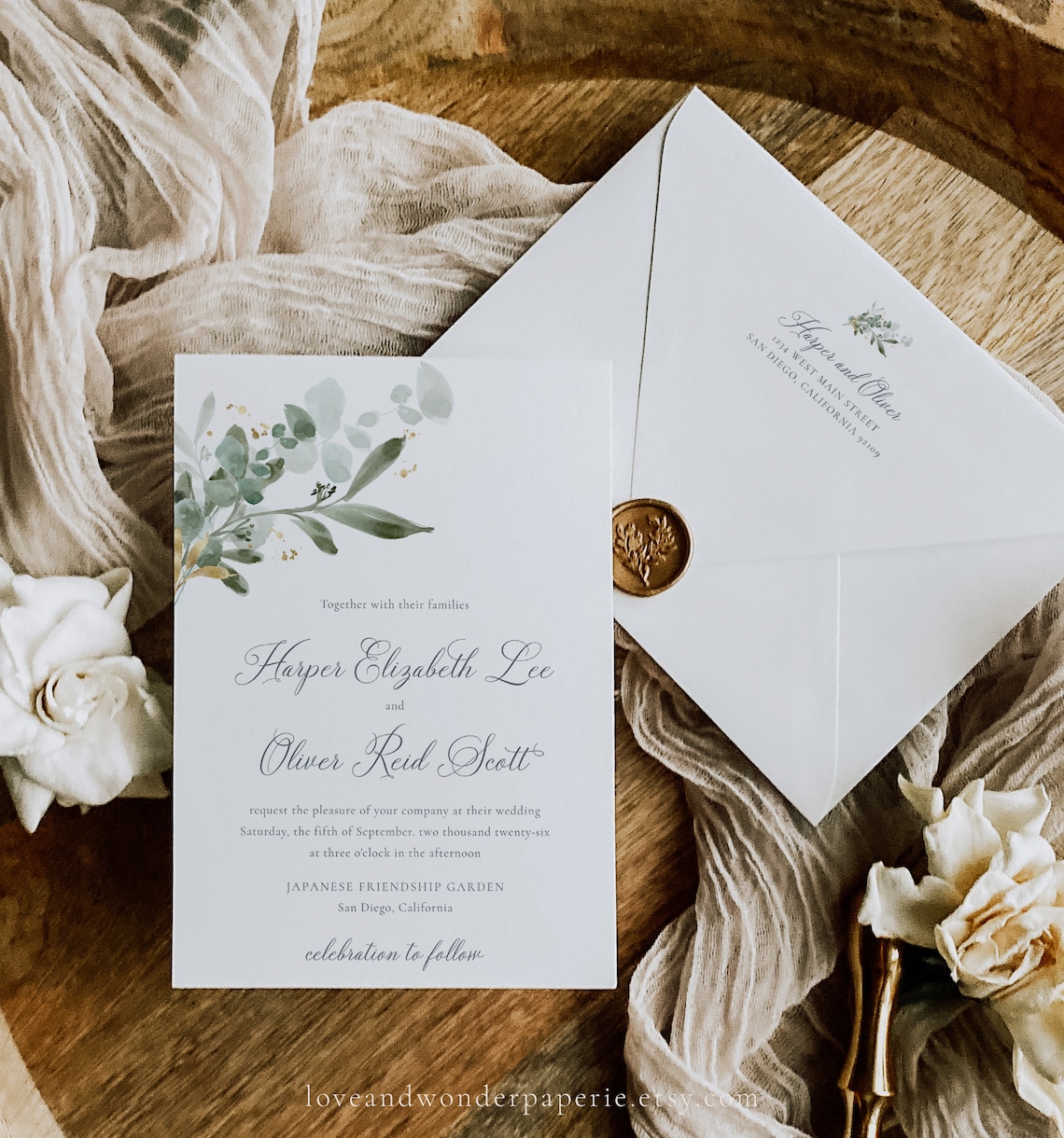 Envelope Addressing Template, Printable Wedding Invitation Envelope ...