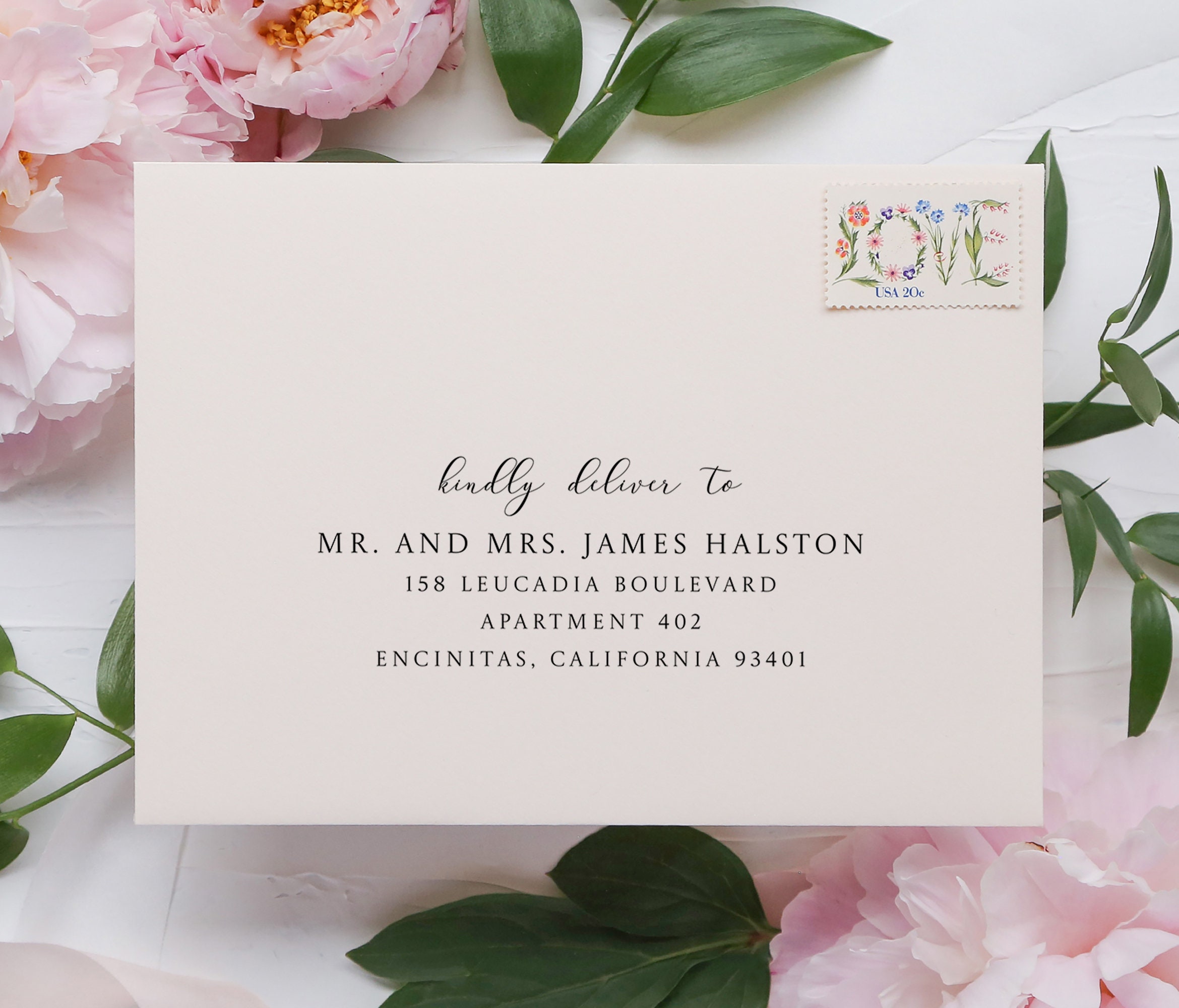 Wedding Envelope Address Template, Printable Envelope Template, Guest ...