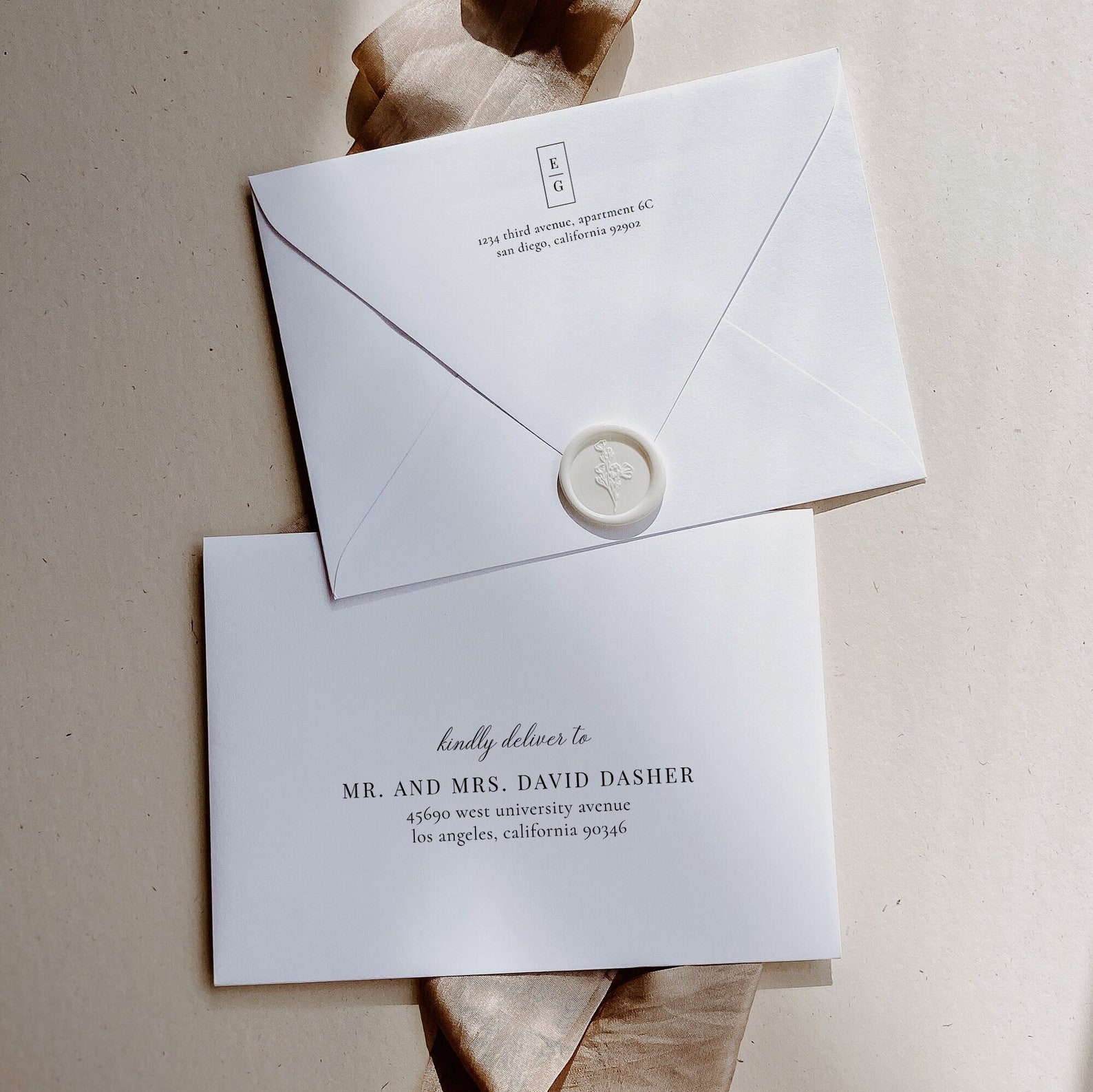 Wedding Envelope Addressing Template, Printable Address Template, Guest ...