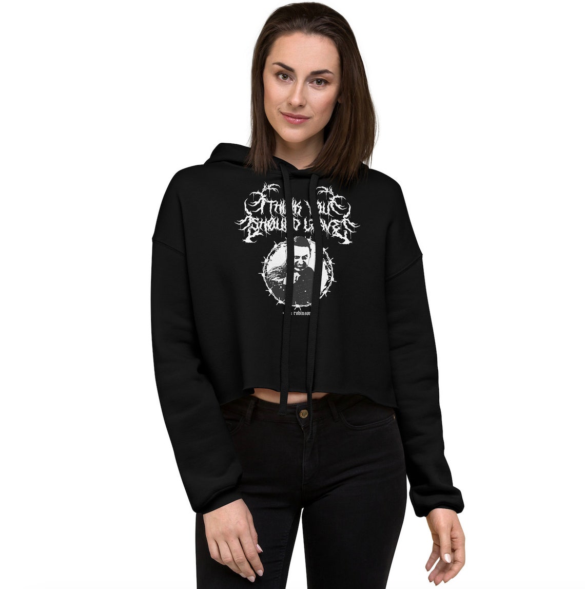 I Think You Should Leave Metal Crop Hoodie | ITYSL | Tim Robinson - Etsy