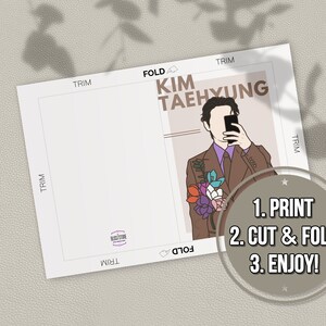 BTS V V Card BTS Card Bts Taehyung BTS Art Print Bts - Etsy