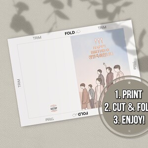Bts Birthday Card BTS Card Bts Gift Bts Printable Card Bts - Etsy