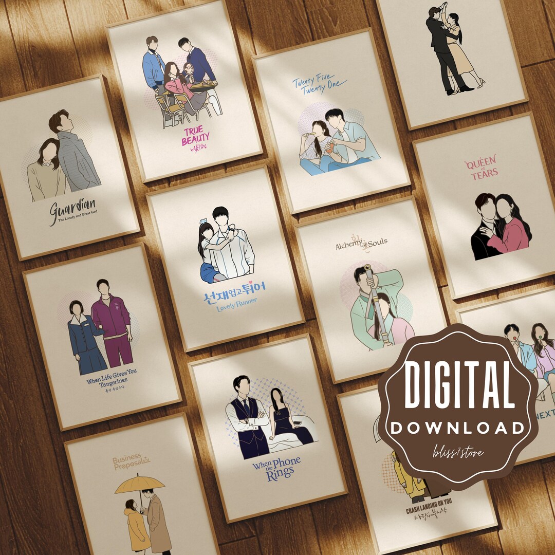 K-drama Poster Set, Ver.2, Set 0f 27, Digital Download, Korean Drama ...