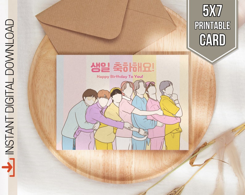 Bts Birthday Card BTS Card Bts Gift Bts Festa Bts - Etsy