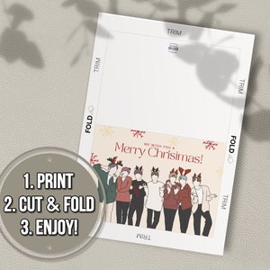 BTS Christmas Card Bts Holidays Bts Printable Card Bts - Etsy