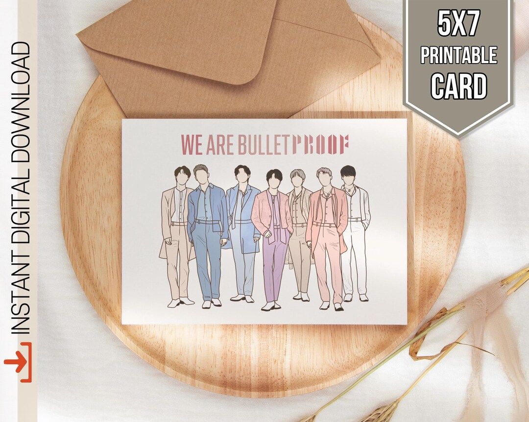 Kpop Card, Printable Kpop Card, Holiday Kpop Card, Kpop Birthday Card ...