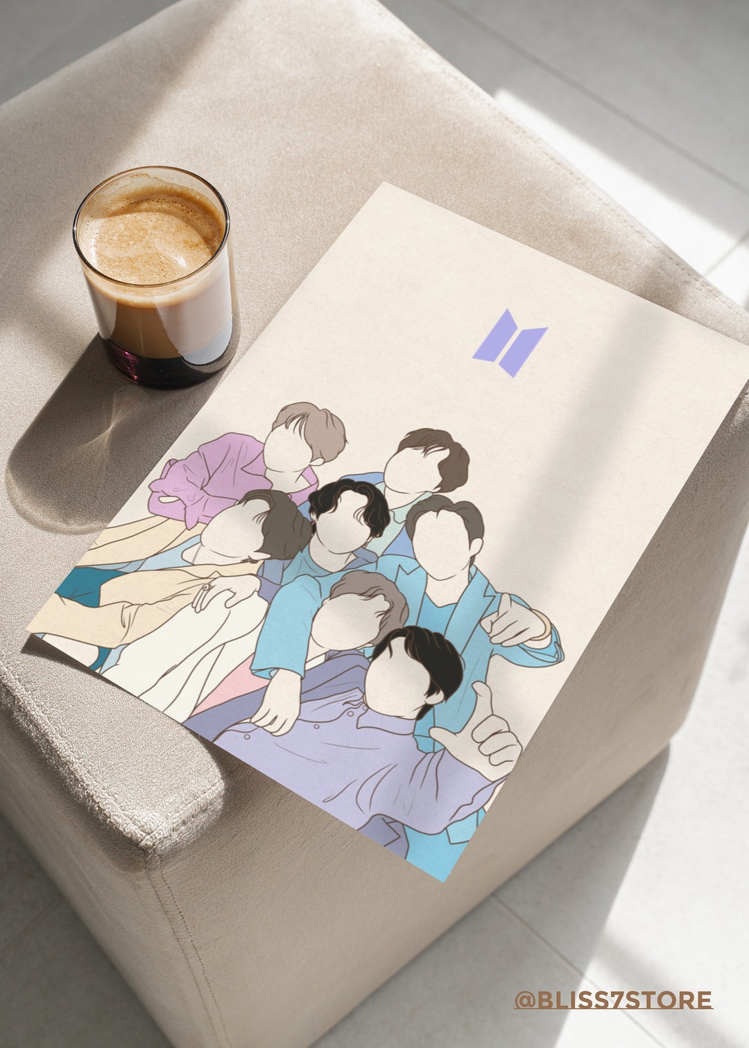 Kpop Borahae Poster, Kpop Poster, Fanart, Borahae, Kpop Wall Art, Kpop ...