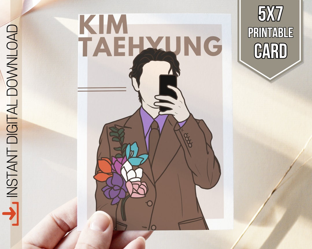 BTS V V Card BTS Card Bts Taehyung BTS Art Print Bts - Etsy