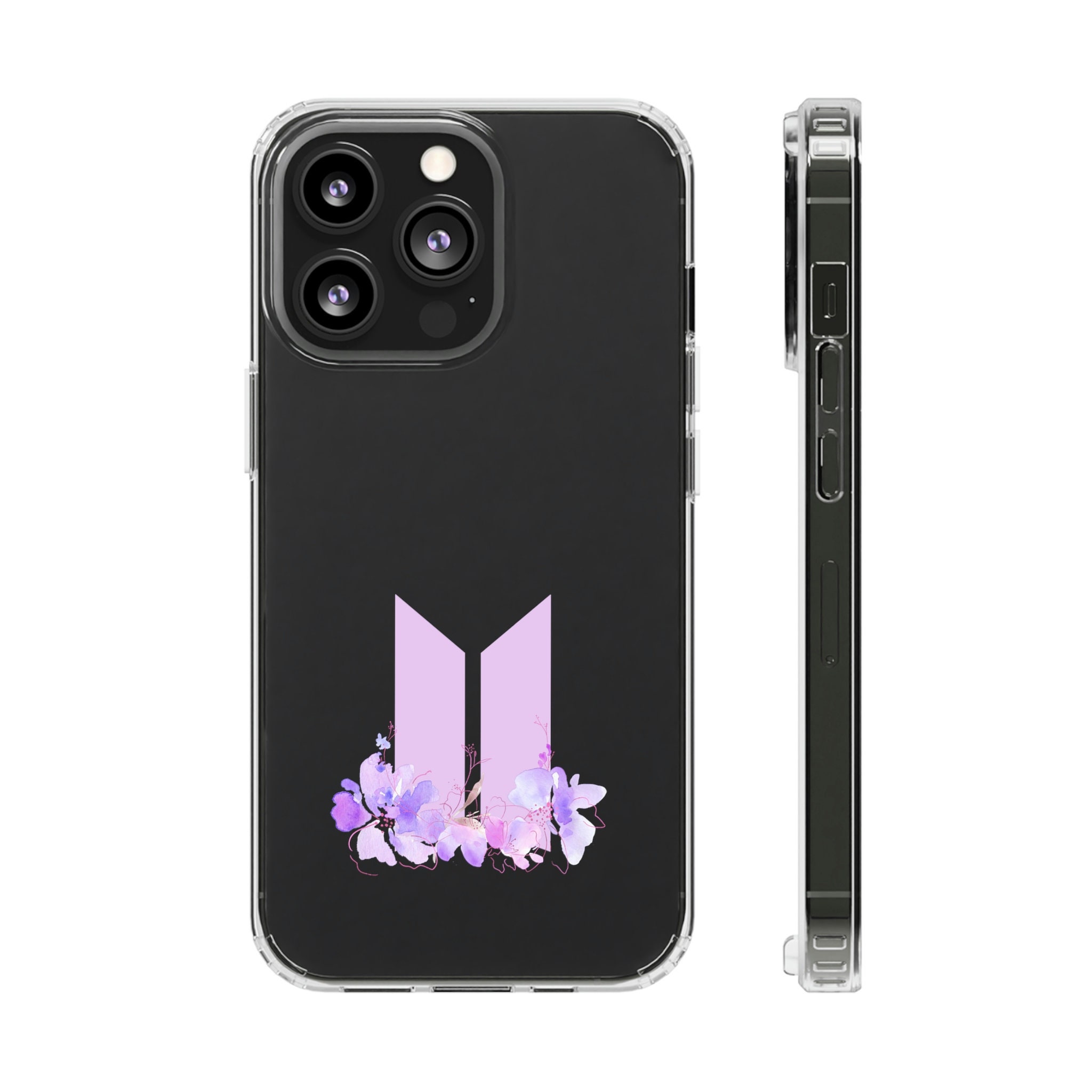 BTS Logo Phone Case, Purple Ver. BTS Clear Cases, Kpop Bts, Bts iphone ...