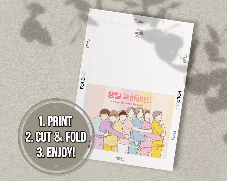 Bts Birthday Card BTS Card Bts Gift Bts Festa Bts - Etsy