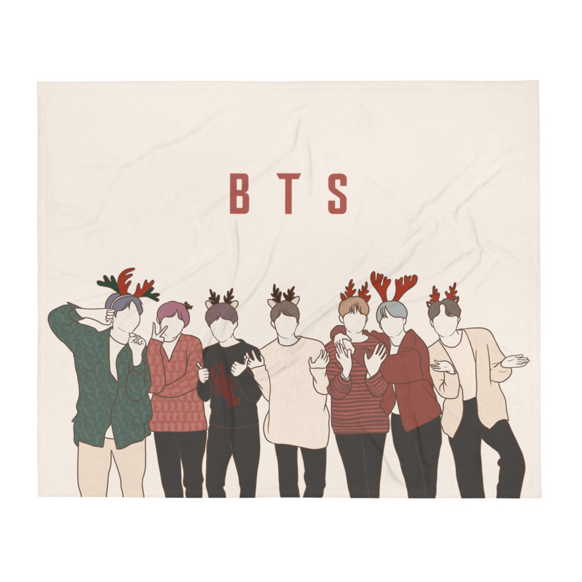 BTS Christmas Bts Holiday Gift BTS Blanket Kpop Merch Kpop - Etsy