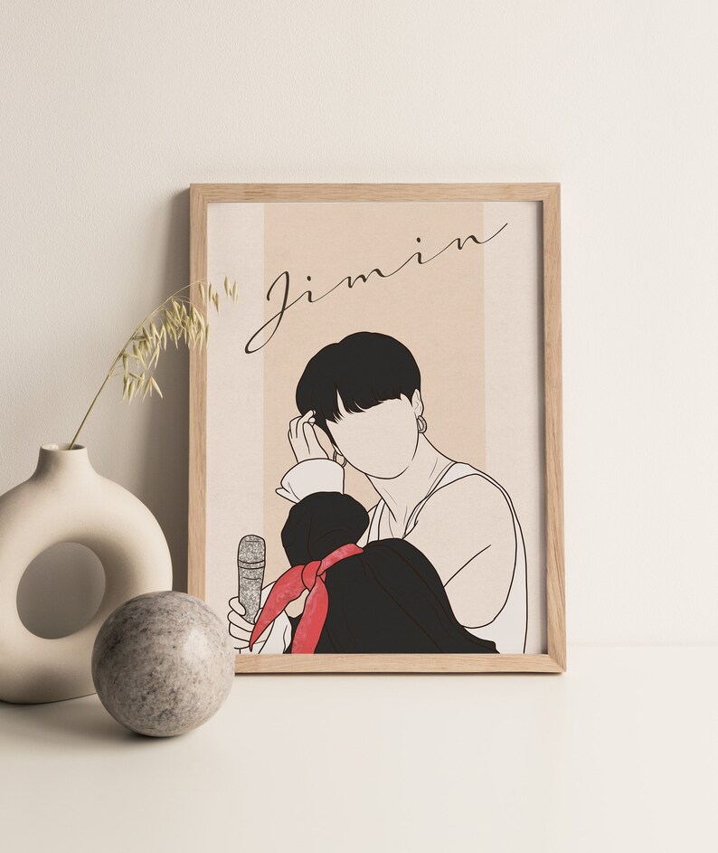 BTS Jimin Poster BTS Muster Fanart BTS Poster Bts Minimal | Etsy