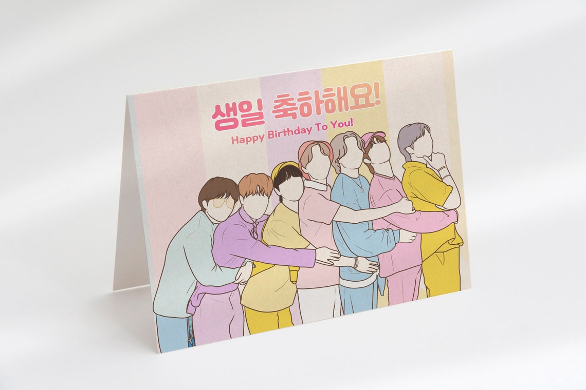 Bts Birthday Card BTS Card Bts Gift Bts Festa Bts - Etsy