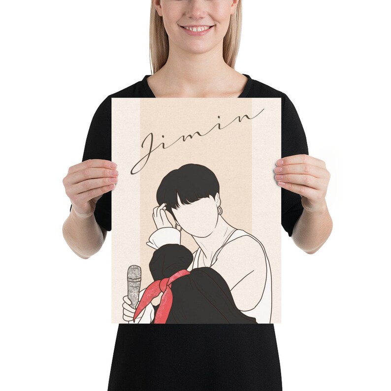 BTS Jimin Poster BTS Muster Fanart BTS Poster Bts Minimal | Etsy