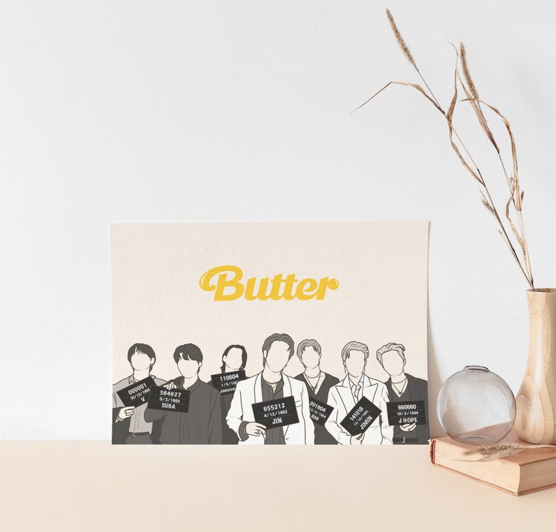 Bts Butter BTS Butter Poster Kpop Butter BTS Wall Art Bts | Etsy