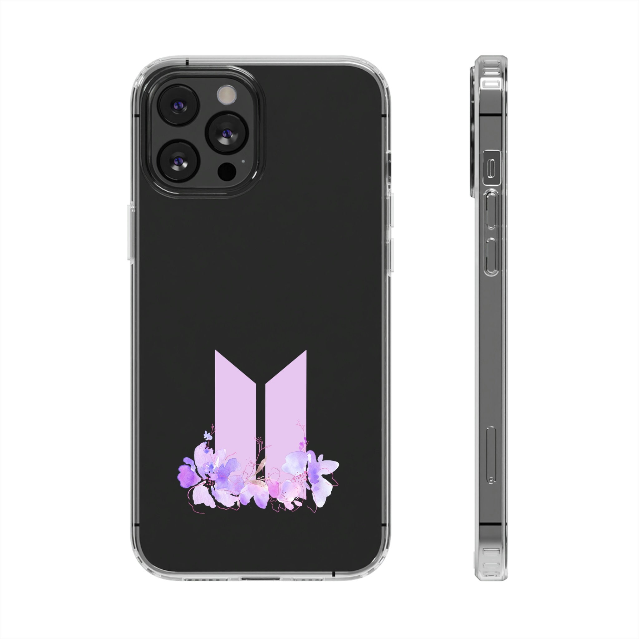 BTS Logo Phone Case, Purple Ver. BTS Clear Cases, Kpop Bts, Bts iphone ...