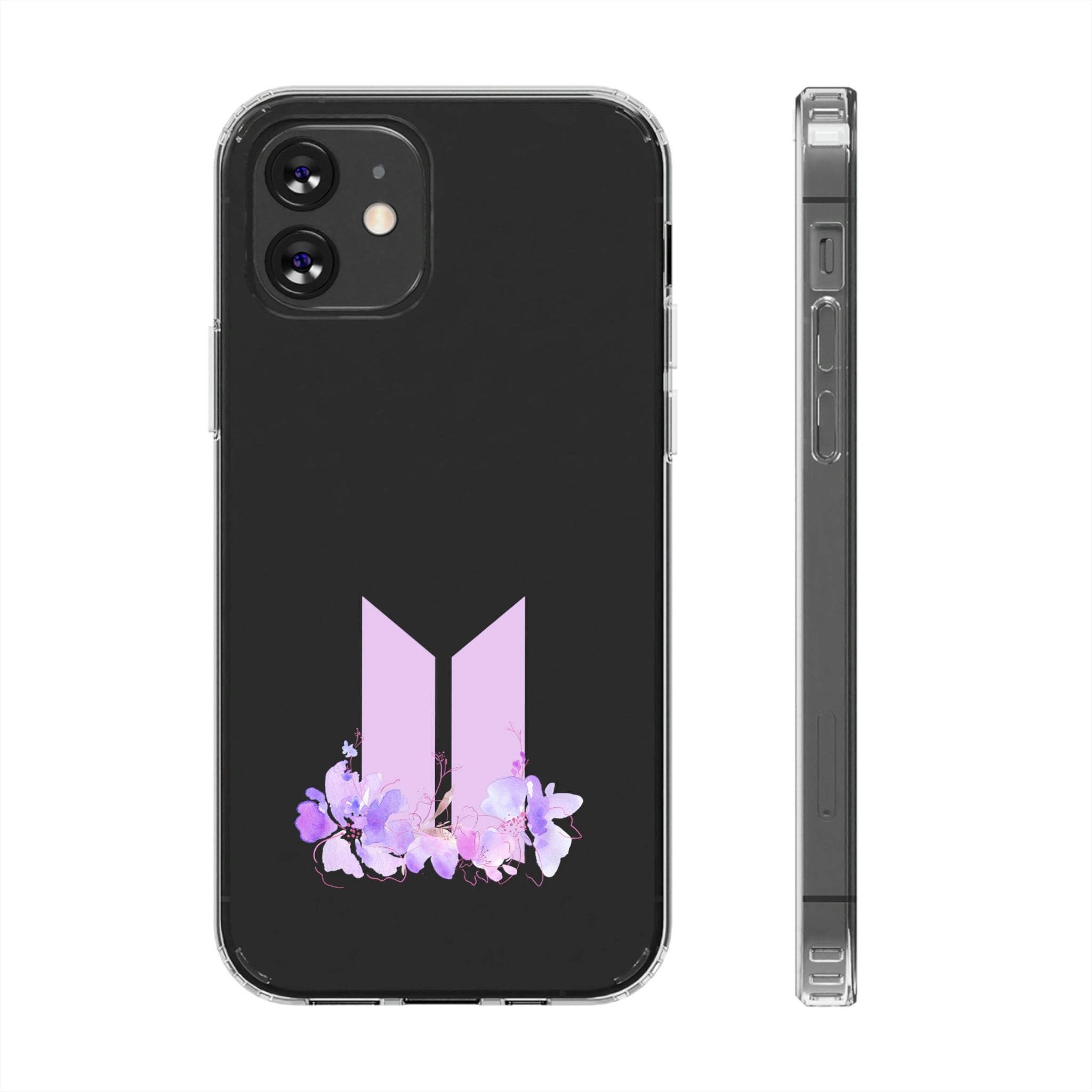 BTS Logo Phone Case, Purple Ver. BTS Clear Cases, Kpop Bts, Bts iphone ...