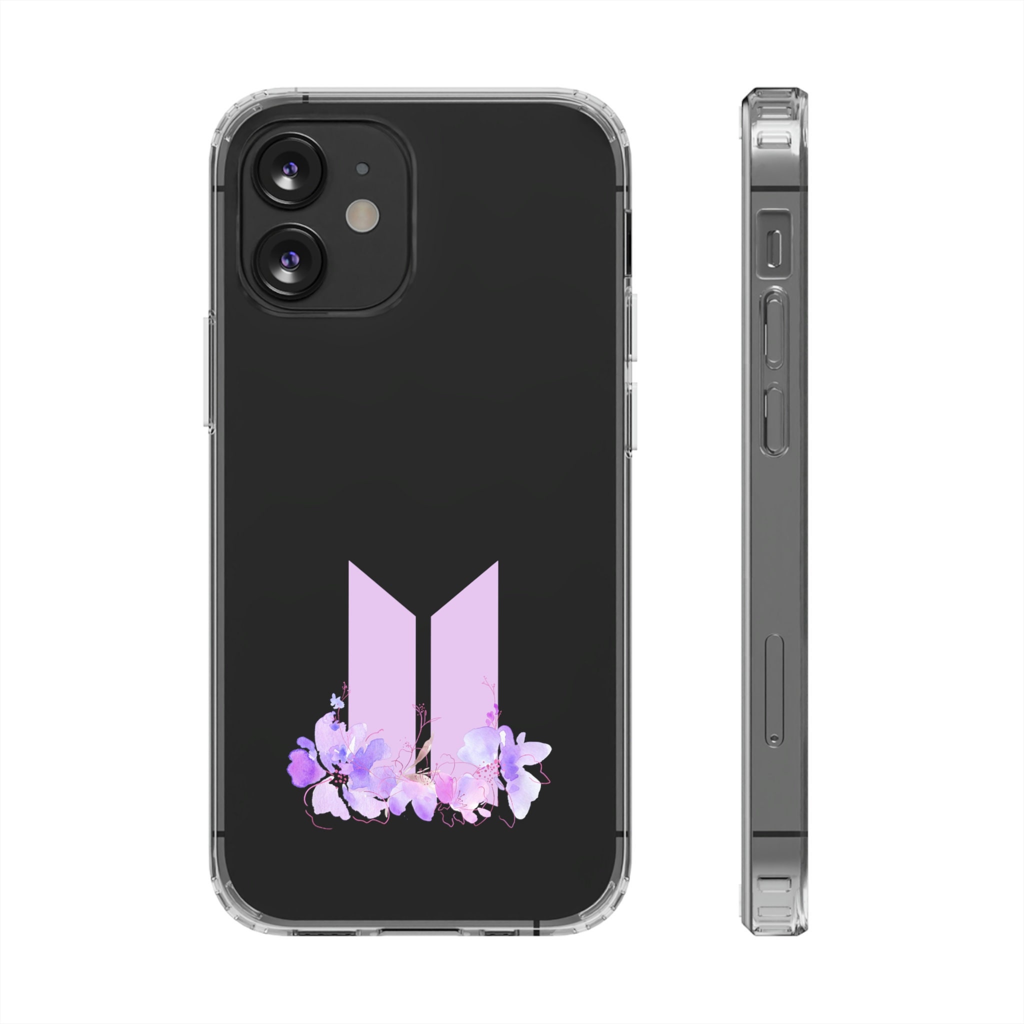 BTS Logo Phone Case, Purple Ver. BTS Clear Cases, Kpop Bts, Bts iphone ...