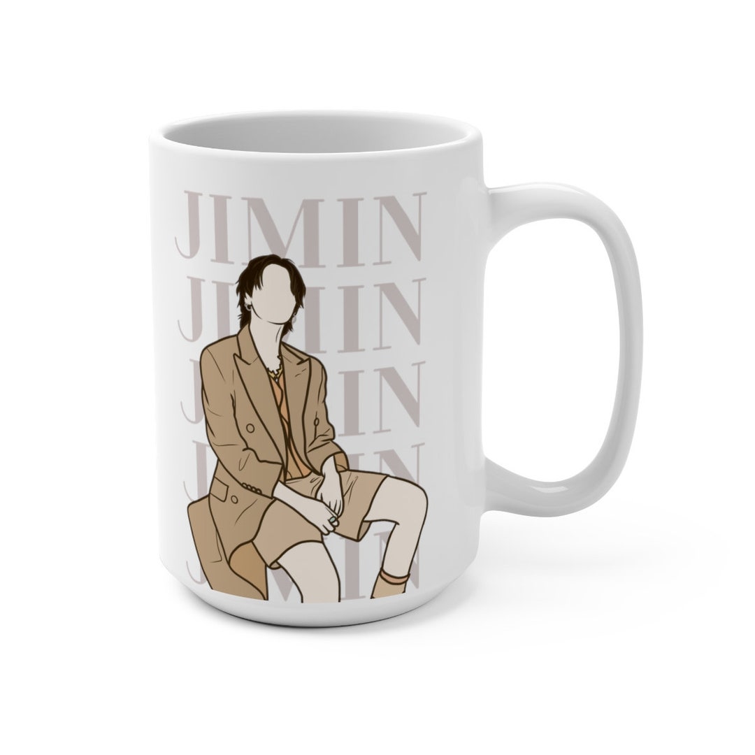 Kpop Jimin Mug, Jimin W Korea, Accent Mug, Kpop Gift, Kpop Merch, Jimin ...