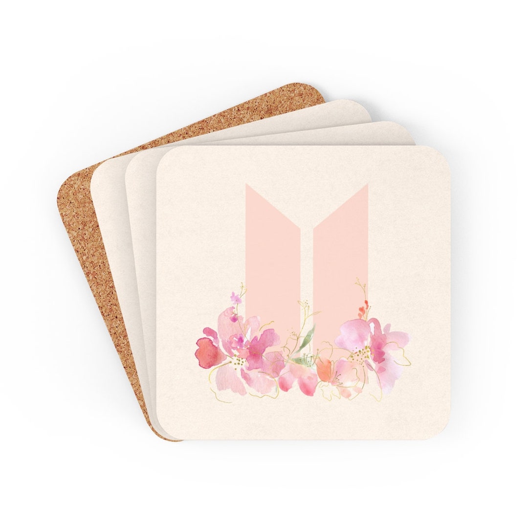 BTS Logo Bts Coaster Set BTS Gifts BTS Merch Bts Army Bts - Etsy