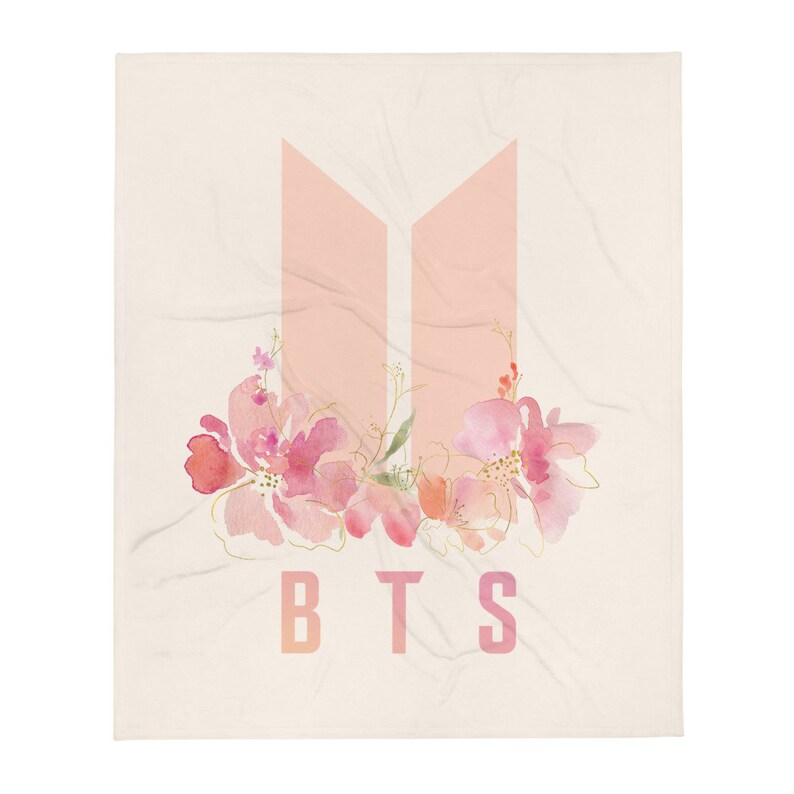 BTS Logo Throw Blanket BTS Blanket Kpop Merch Kpop Home - Etsy