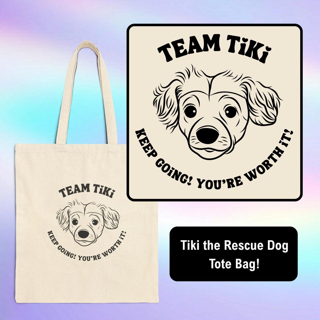 Tiki the Foster Dog Tote Bag - Etsy