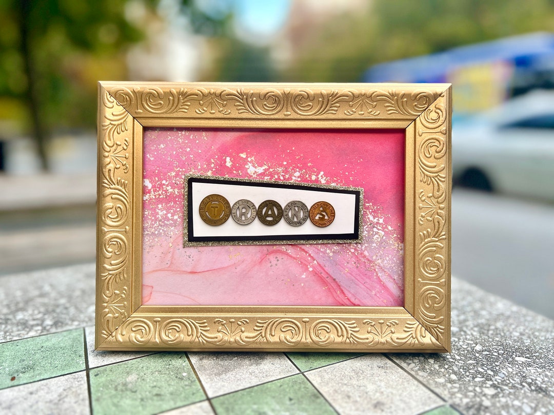 TRANS Vintage Transit Token Word Art - Etsy