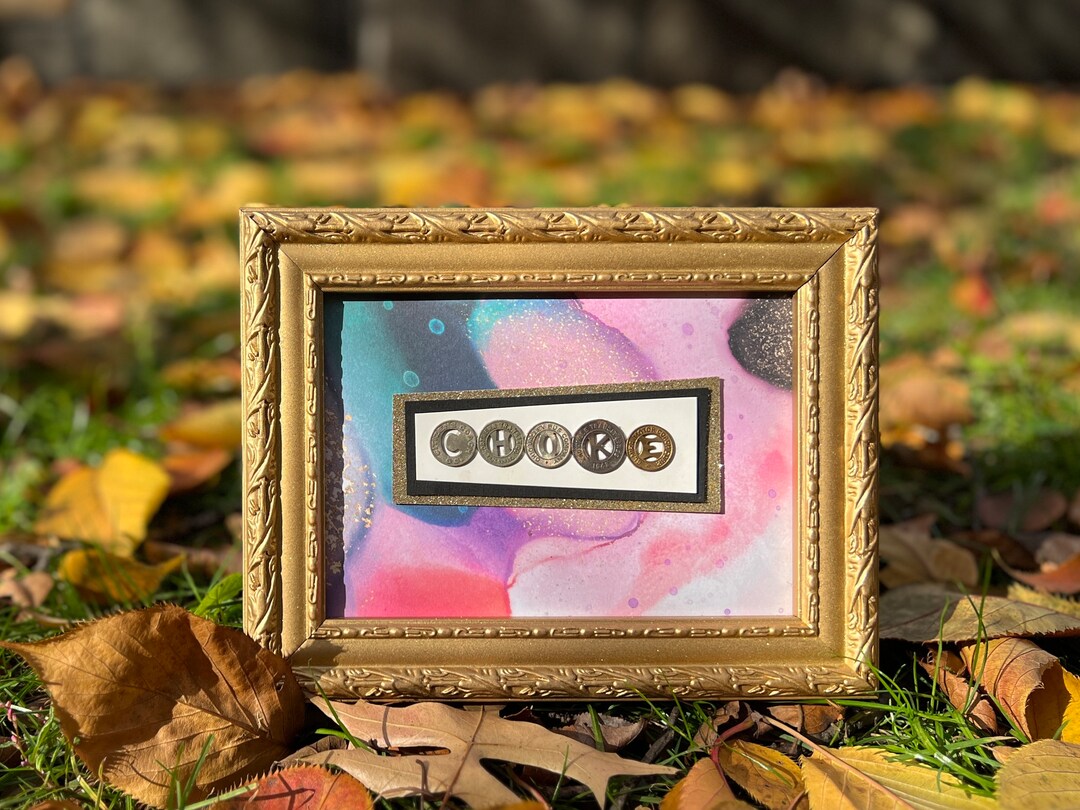 CHOKE Vintage Transit Token Word Art - Etsy