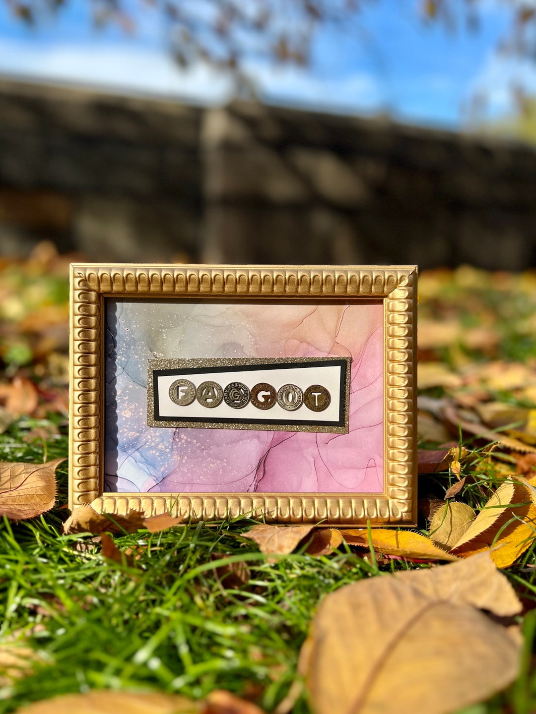 Faggot Vintage Transit Token Word Art Etsy