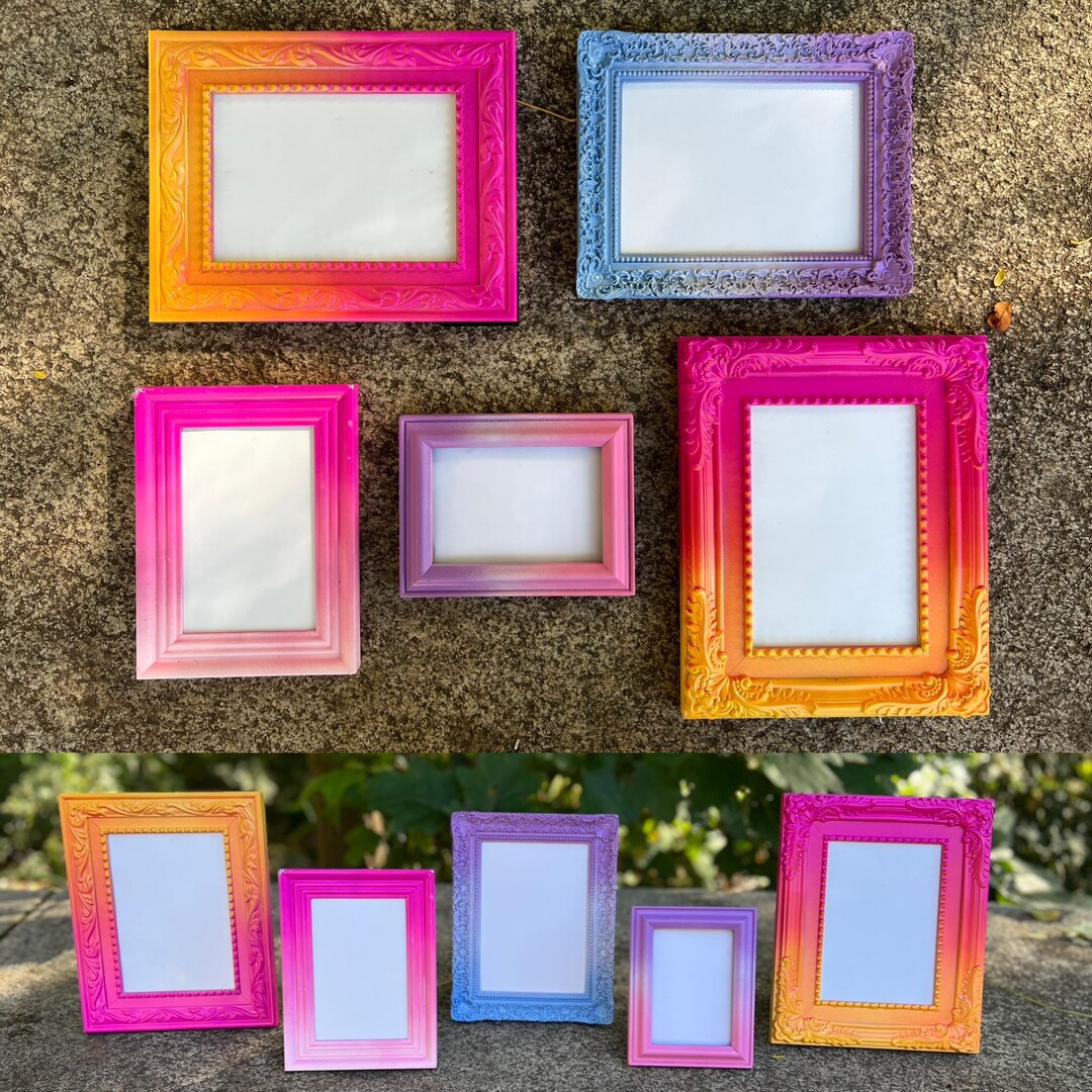 Custom Colorful Spray Painted Picture Frames (4x6) - Etsy