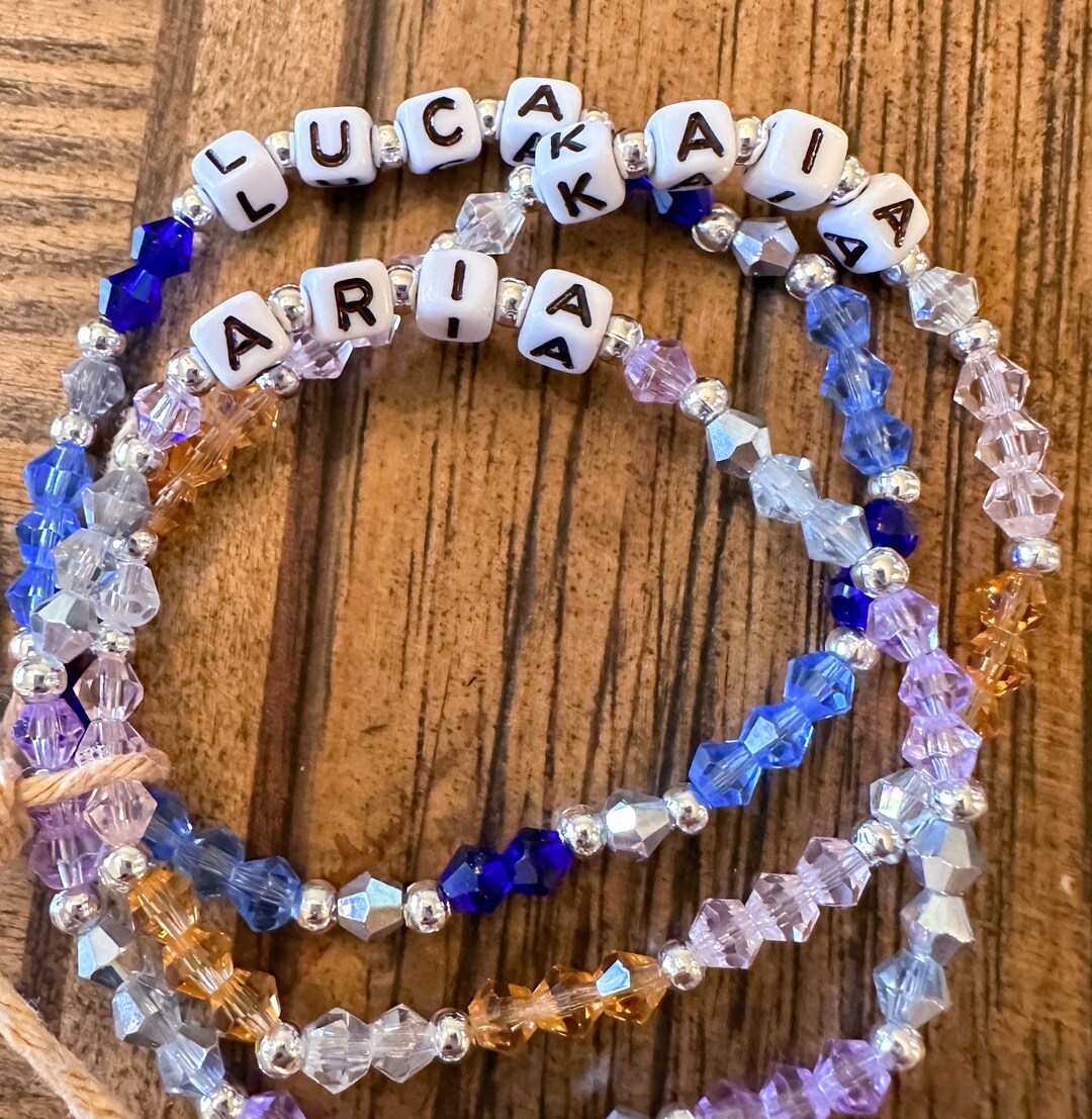 Name Bead Bracelets - Etsy