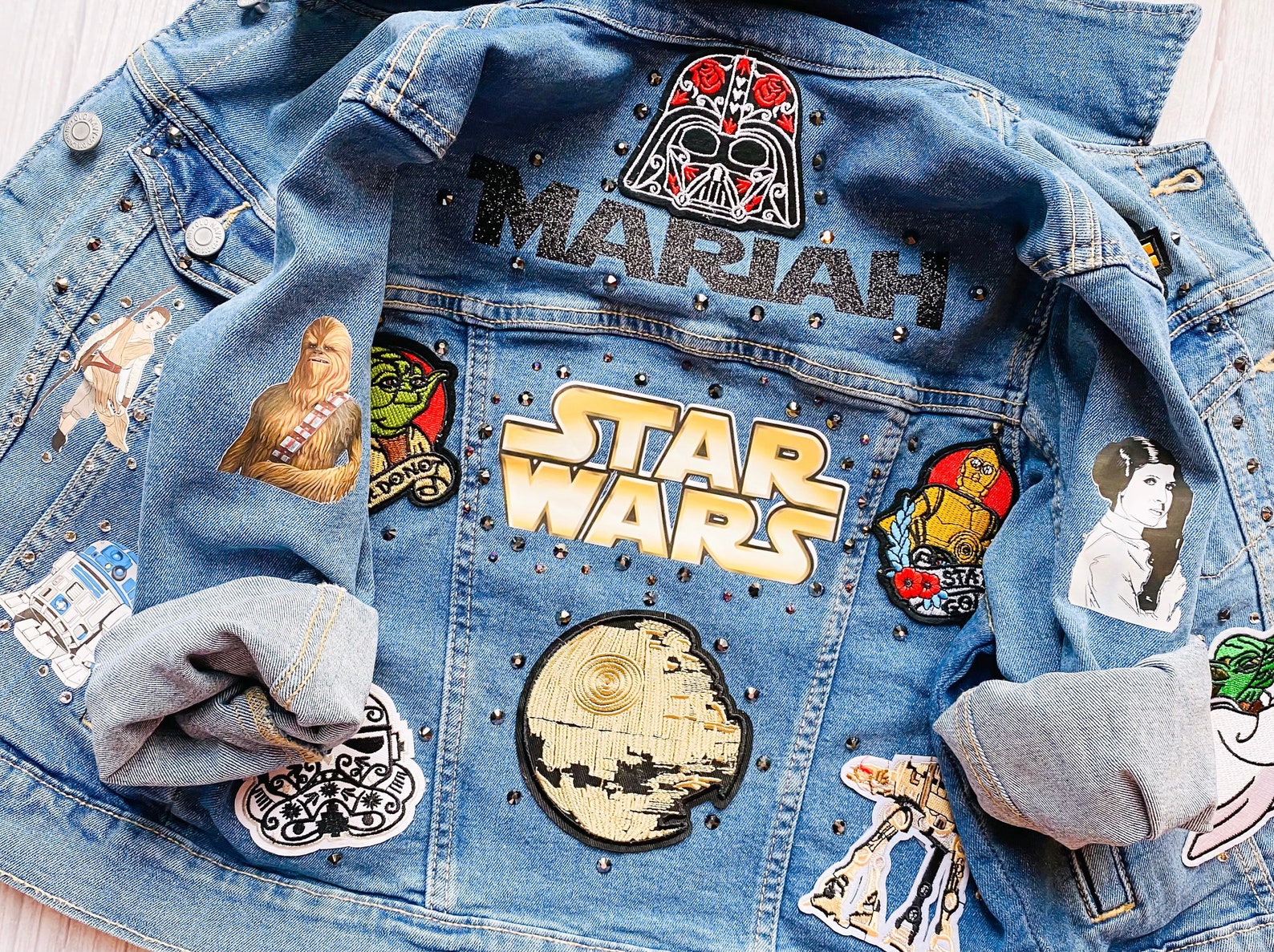 Custom Inspired Star Wars Denim Jacket - Etsy
