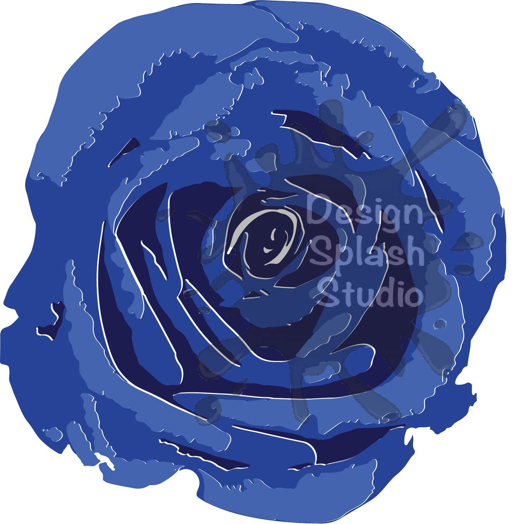 Blue Rose SVG - Etsy
