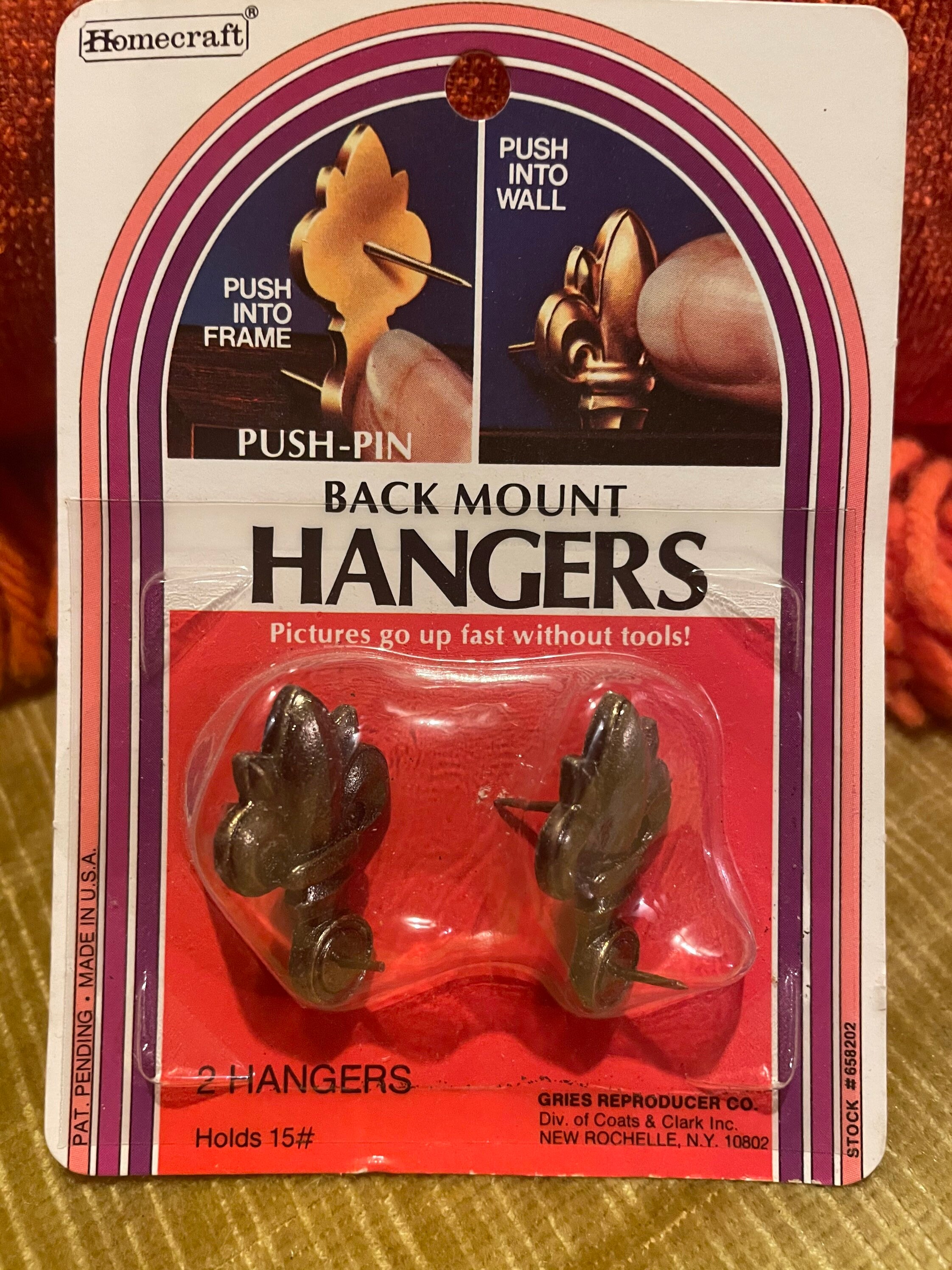 Vintage Push Pin Hangers - Etsy