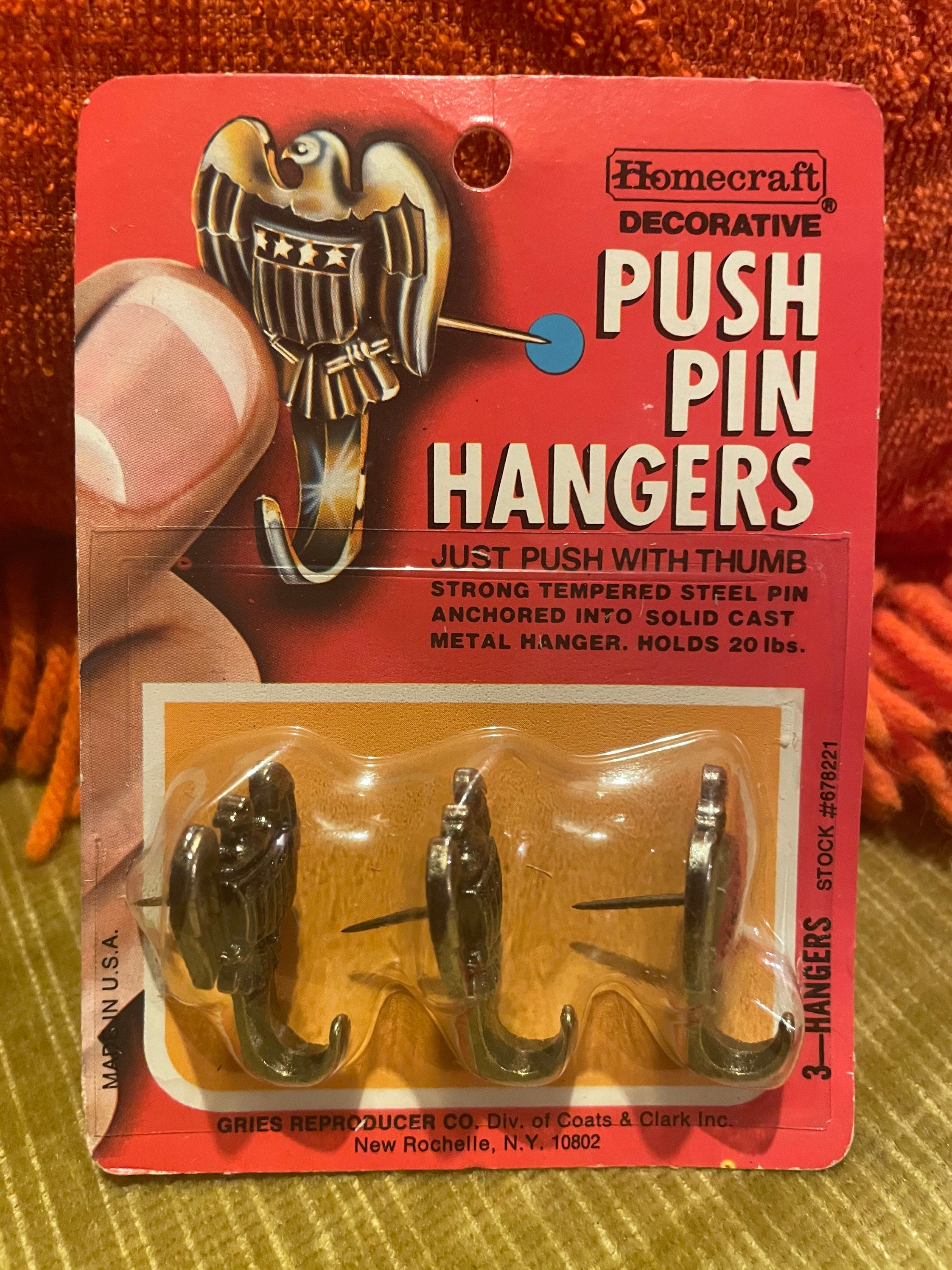 Vintage Push Pin Hangers - Etsy
