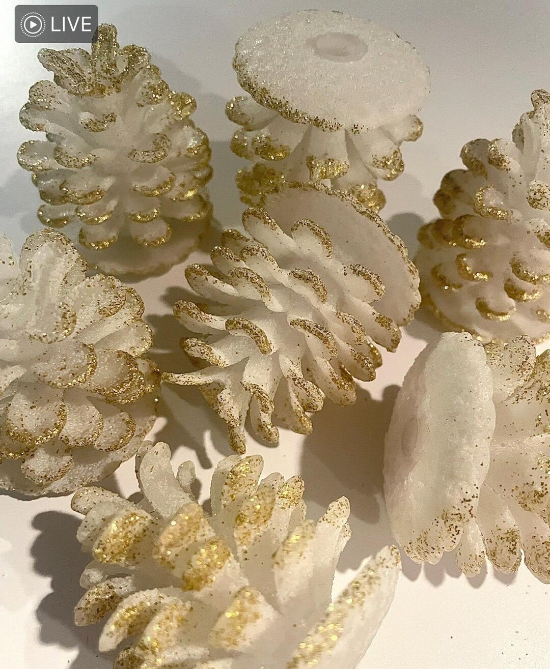 Vintage Glittery Pinecone String Light Covers. - Etsy