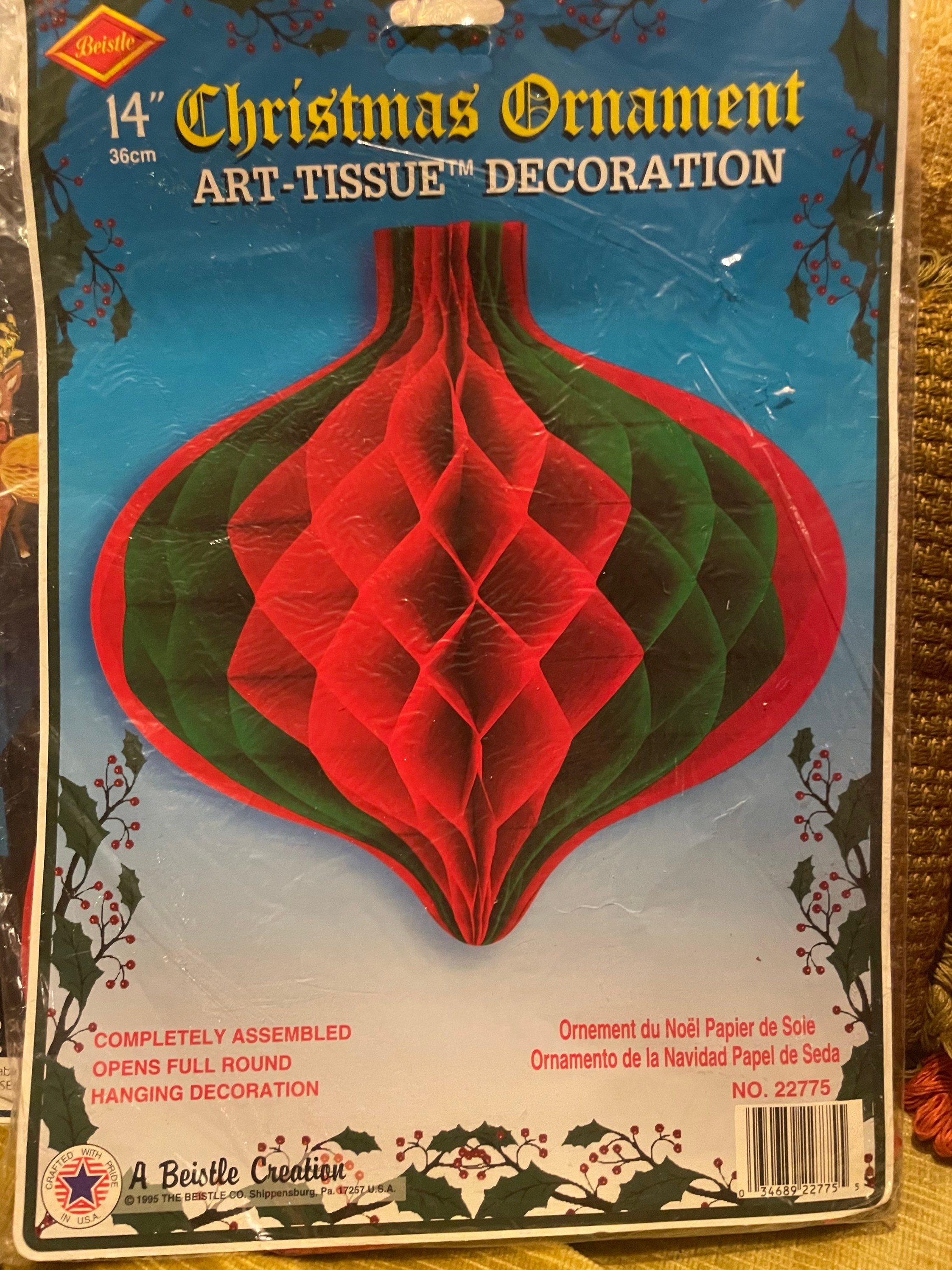 Vintage Beistle Art Tissue Decorations. Choose From 3 Different Designs ...