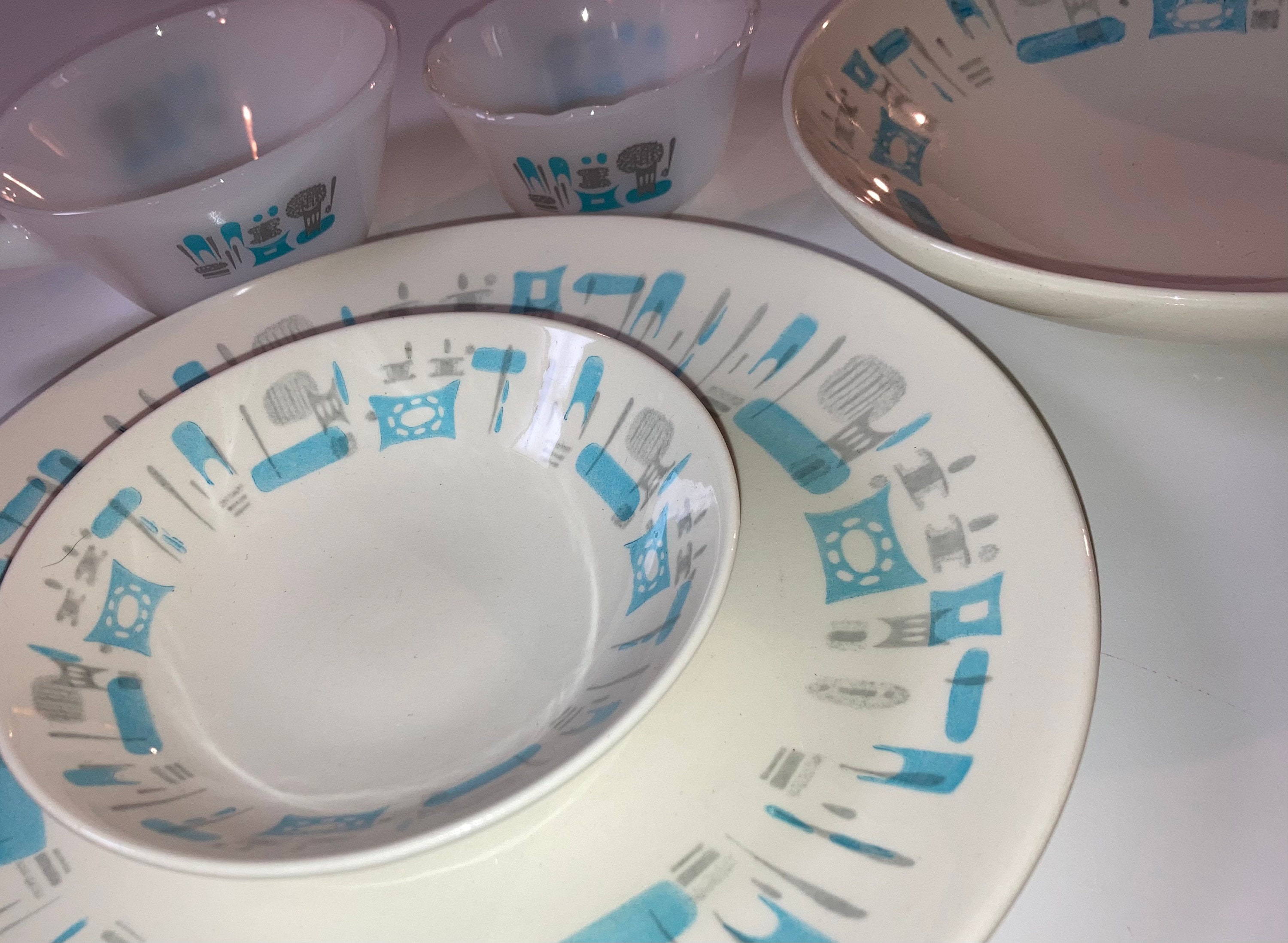 Vintage Fire King Blue Heaven Dinnerware. - Etsy