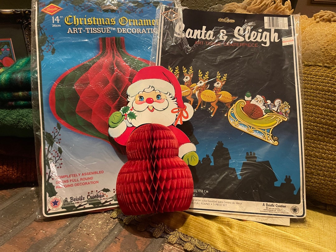 Vintage Beistle Art Tissue Decorations. Choose From 3 Different Designs ...