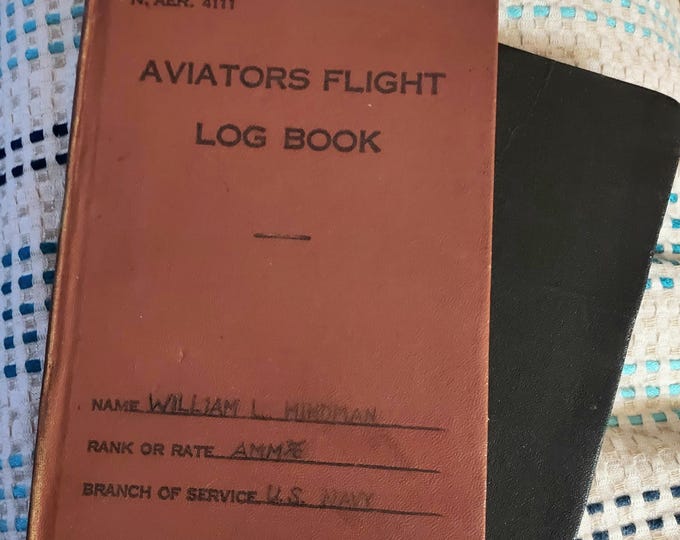 Vintage Navy Aviators Flight Log Book - Etsy