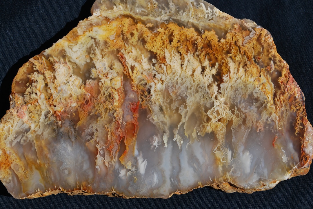 Regency Rose Plume Agate Slab Polished Display Specimen. 14cm X 9cm X ...