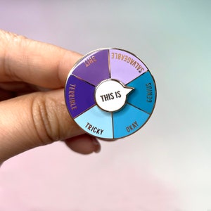 Creative Process Interactive Spinning Pin // Funny, Lapel, Gift ...