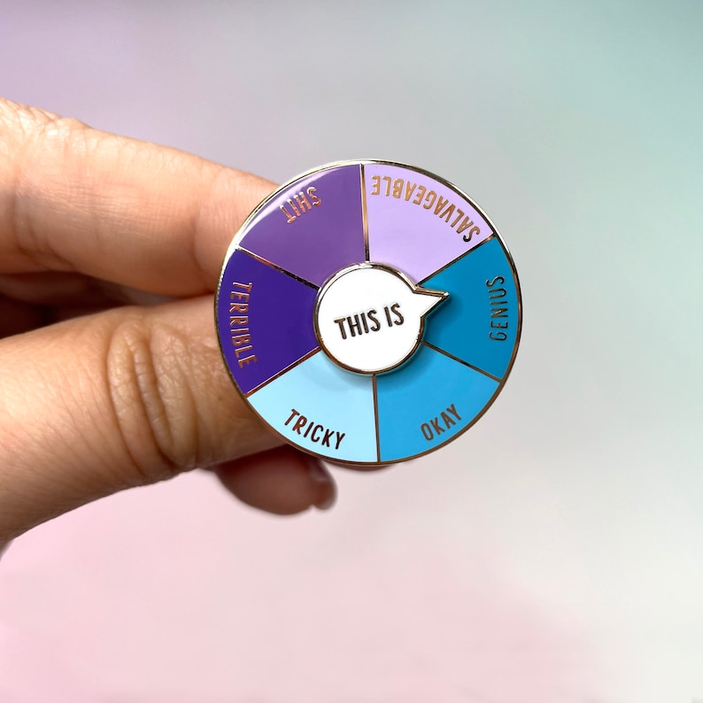 Creative Process Spinner Pin: Funny Enamel Lapel Pin for Artists - Etsy
