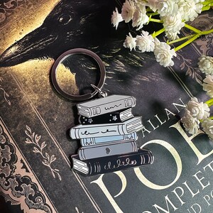 Book Lovers Gold Enamel Keychain - Etsy