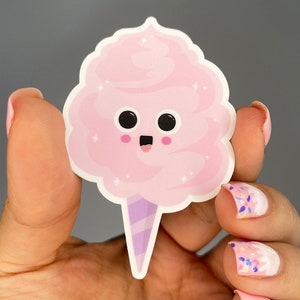 Cotton Candy Sticker // Food, Waterproof, Cute, Stationery, Kawaii ...