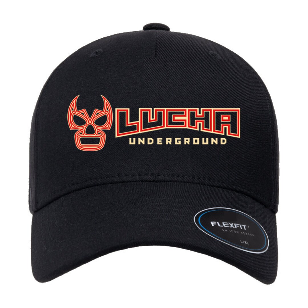 Lucha Libre Underground Logo Legend Symbol Men's Black Baseball Cap Hat ...