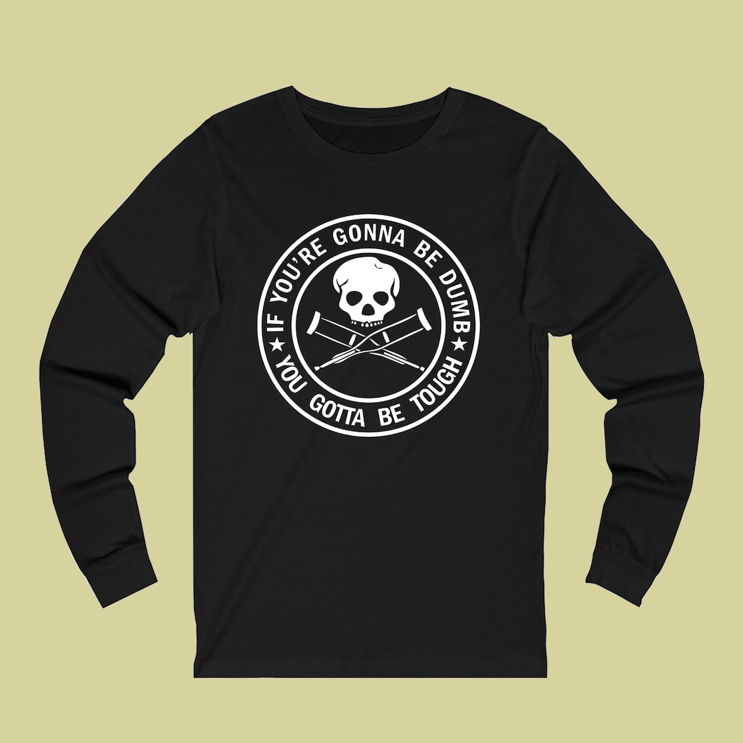 Jackass Logo Camiseta de manga larga gris marino negro para hombre ...